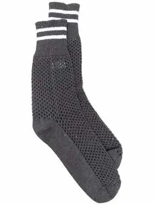 Brunello Cucinelli Striped Edge Mesh Socks