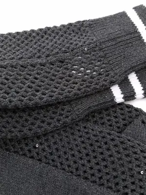 Brunello Cucinelli Striped Edge Mesh Socks