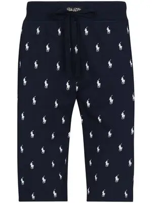 Polo Ralph Lauren Logo Print Pajama Shorts - Blue