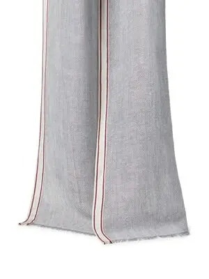 Brunello Cucinelli Solid Border Scarf