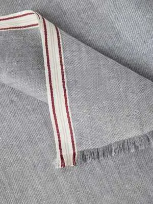 Brunello Cucinelli Solid Border Scarf