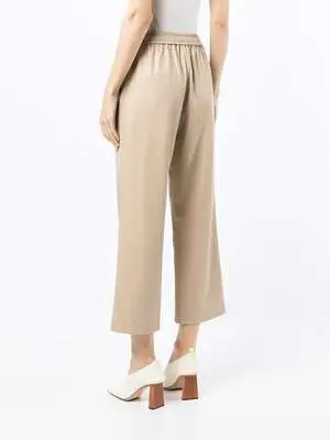 Goen.j Faux-leather Straight Trousers - Brown