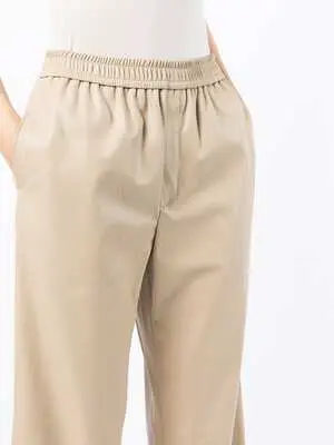 Goen.j Faux-leather Straight Trousers - Brown