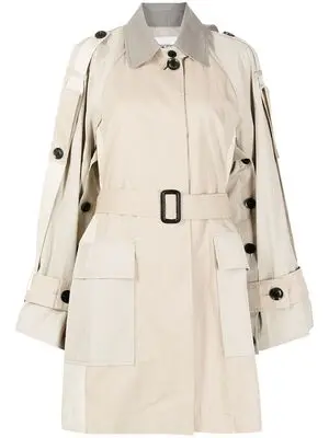 Goen.j Colour-block Oversized Trench Coat
