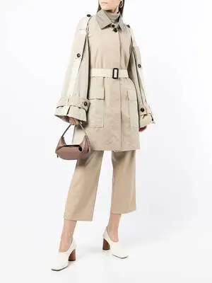 Goen.j Colour-block Oversized Trench Coat