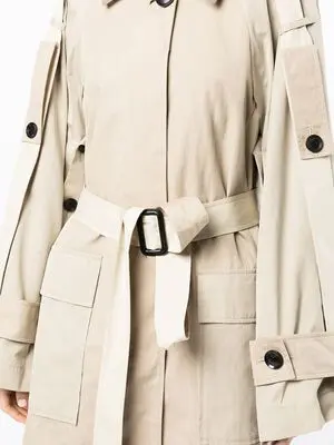 Goen.j Colour-block Oversized Trench Coat