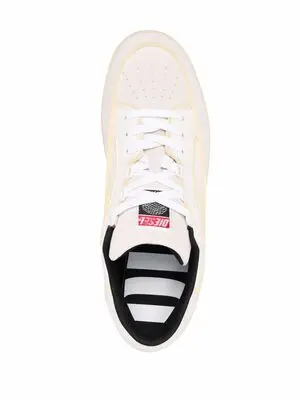 DIESEL® Leather Panelled Trainers - White