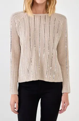 Endless Rose Sequin Detail Knit Sweater