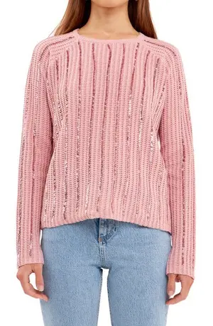 Endless Rose Sequin Detail Knit Sweater