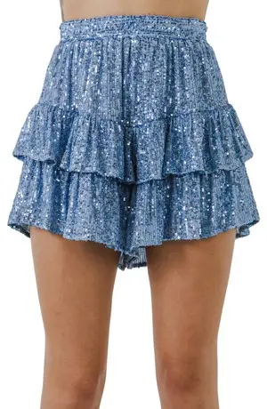 Endless Rose Sequin Ruffle Skort