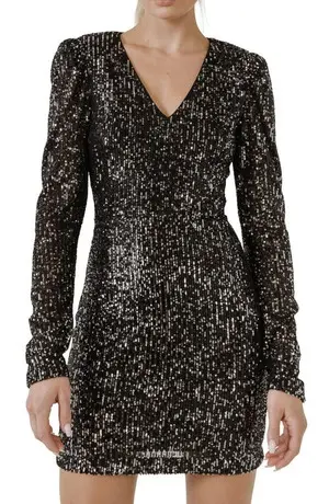Endless Rose Sequin Long Sleeve Minidress