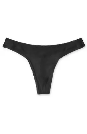 ON GOSSAMER Hip-g Mesh Thong - Black