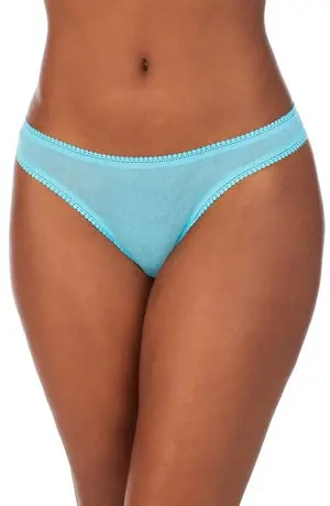 ON GOSSAMER Hip-g Mesh Thong Maui Blue
