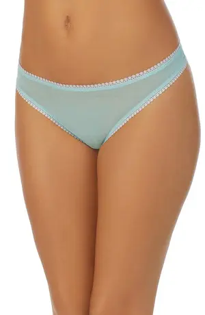 ON GOSSAMER Hip-g Mesh Thong Pastel Turquoise