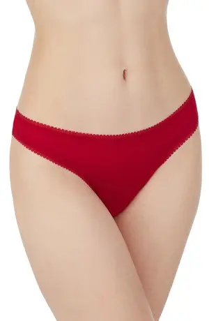 ON GOSSAMER Hip-g Mesh Thong Persian Red