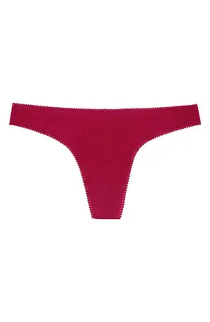 ON GOSSAMER Hip-g Mesh Thong Ruby