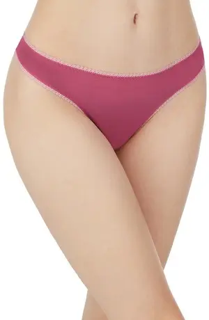 ON GOSSAMER Hip-g Mesh Thong Sherbet