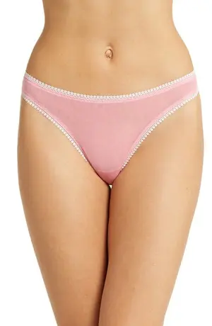 ON GOSSAMER Hip-g Mesh Thong Soft Coral