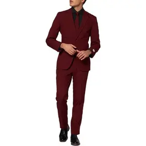 Opposuits Blazing Burgundy Slim Fit Two-piece Suit & Tie Set Red