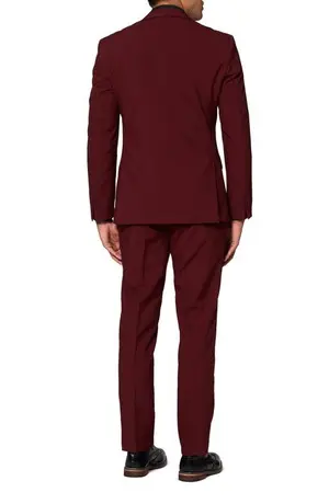 Opposuits Blazing Burgundy Slim Fit Two-piece Suit & Tie Set - Red
