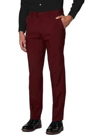 Opposuits Blazing Burgundy Slim Fit Two-piece Suit & Tie Set - Red