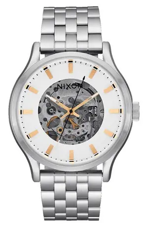 Nixon Spectra Automatic Bracelet Watch - White/silver