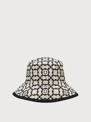 FERRAGAMO Gancini Galore Hat White