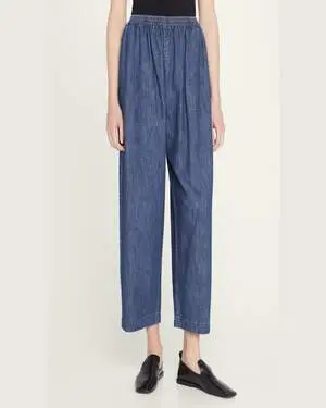 Eskandar Denim Japanese Trousers