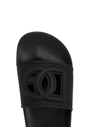 Dolce & Gabbana Cut-out Logo Rubber Sliders