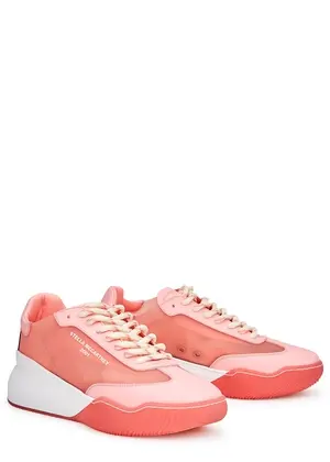 Stella McCartney Loop Pink Panelled Sneakers Peach