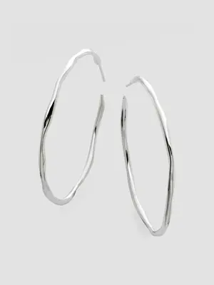 Ippolita Glamazon Scultura Sterling Squiggle #4 Hoop Earrings/2 - Silver