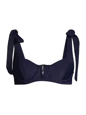Beach Riot Blair Bikini Top Navy