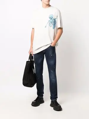 Philipp Plein Logo Crew-neck T-shirt - Neutrals
