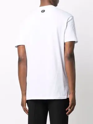 Philipp Plein Crystal Skull Logo T-shirt - White