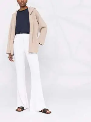 Alberta Ferretti Ribbed Knit Flared Trousers