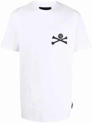 Philipp Plein Skeleton Print T-shirt - White