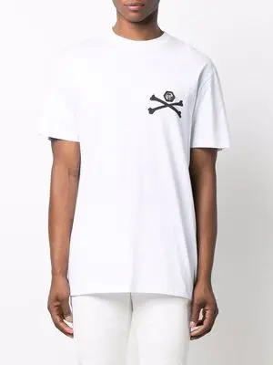 Philipp Plein Skeleton Print T-shirt - White