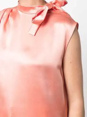 Alberta Ferretti Bow-detail Satin Blouse