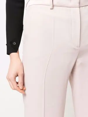 Alberta Ferretti Satin-trim Wide-leg Trousers
