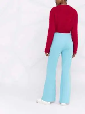 Alberta Ferretti Ribbed Knit Flared Trousers
