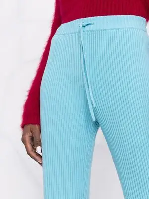 Alberta Ferretti Ribbed Knit Flared Trousers
