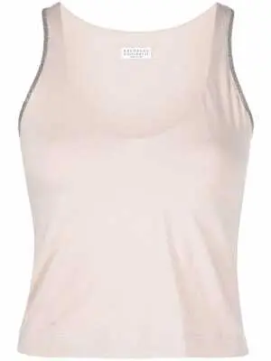 Brunello Cucinelli Monili Trim Tank Top
