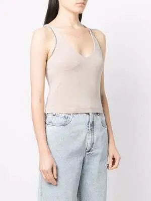 Brunello Cucinelli Monili Trim Tank Top