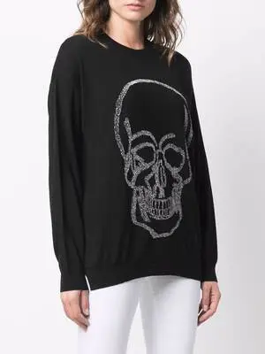 Philipp Plein Skull-print Jumper - Black