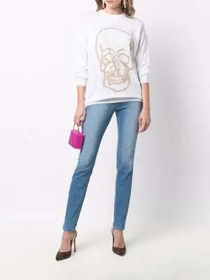 Philipp Plein Skull-print Jumper - White