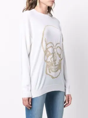 Philipp Plein Skull-print Jumper - White