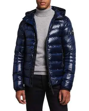 Canada Goose Crofton Quilted Zip Hoodie Atlantic Navy