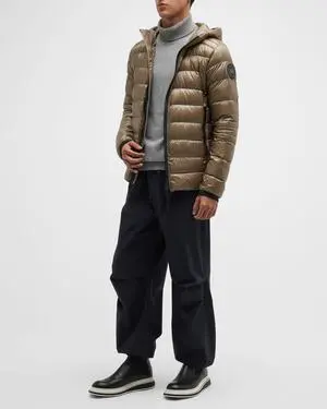 Canada Goose Crofton Quilted Zip Hoodie Northwood Khaki