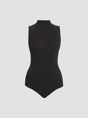 Commando Ballet Mockneck Sleeveless Bodysuit Black