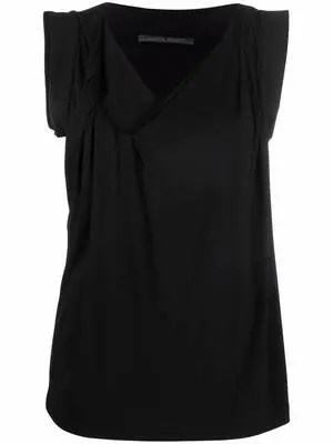 Alberta Ferretti Sleeveless V-neck Blouse